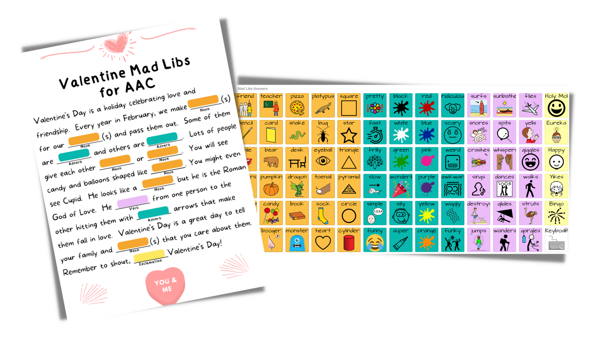 AAC Mad Libs for Valentine's Day